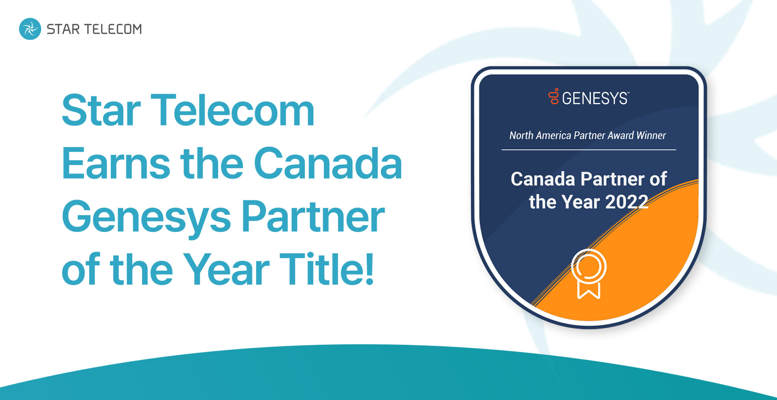 Star Telecom Named Genesys Canada Partner of the Year